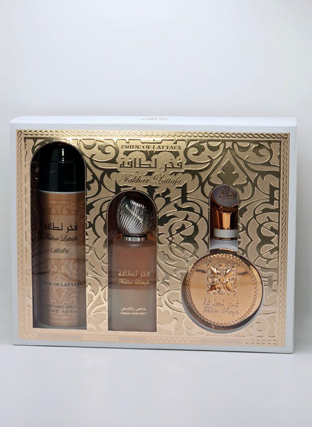 Fakhar Gold For Women By Lattafa 3Pcs Gift Set Fragrances 100ml Eau de ...